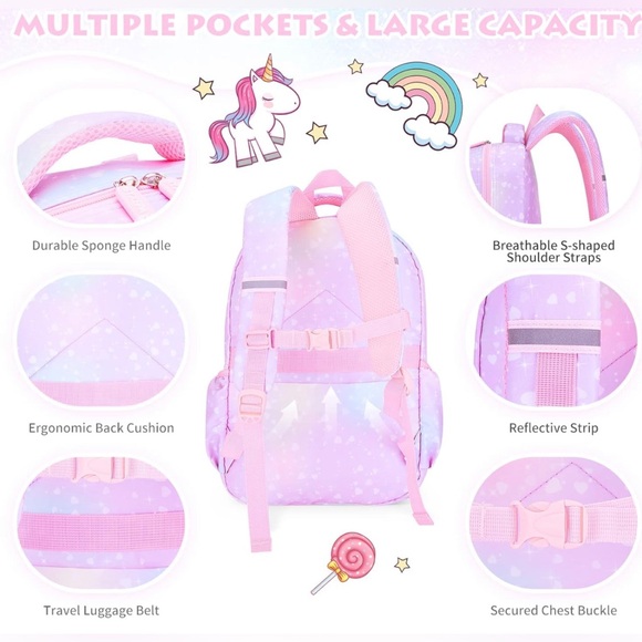 Accessories | Nwt School Kids Backpacks For Girls Cute Book Bag With ...